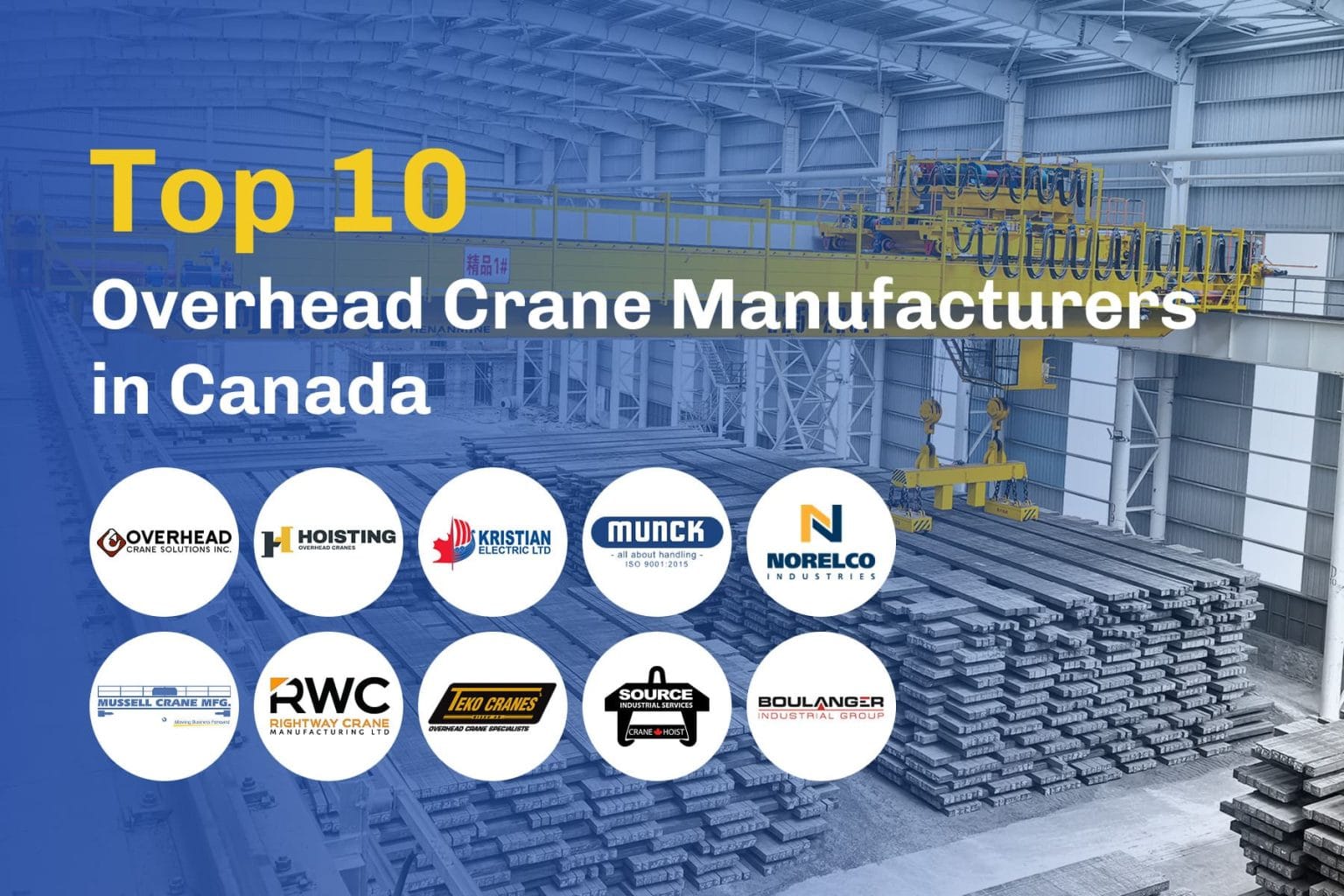 Top 10 Premier Overhead Crane Manufacturers In Canada: Trusted ...