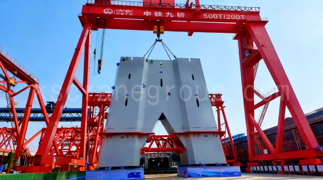 500t Gantry Crane By KUANGSHAN CRANE Aids Ma'anshan Bridge Construction ...
