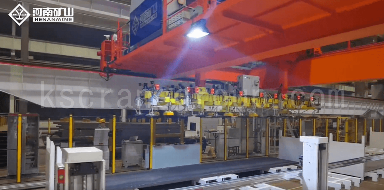 Automated Steel Plate Handling Overhead Crane - KSCRANE