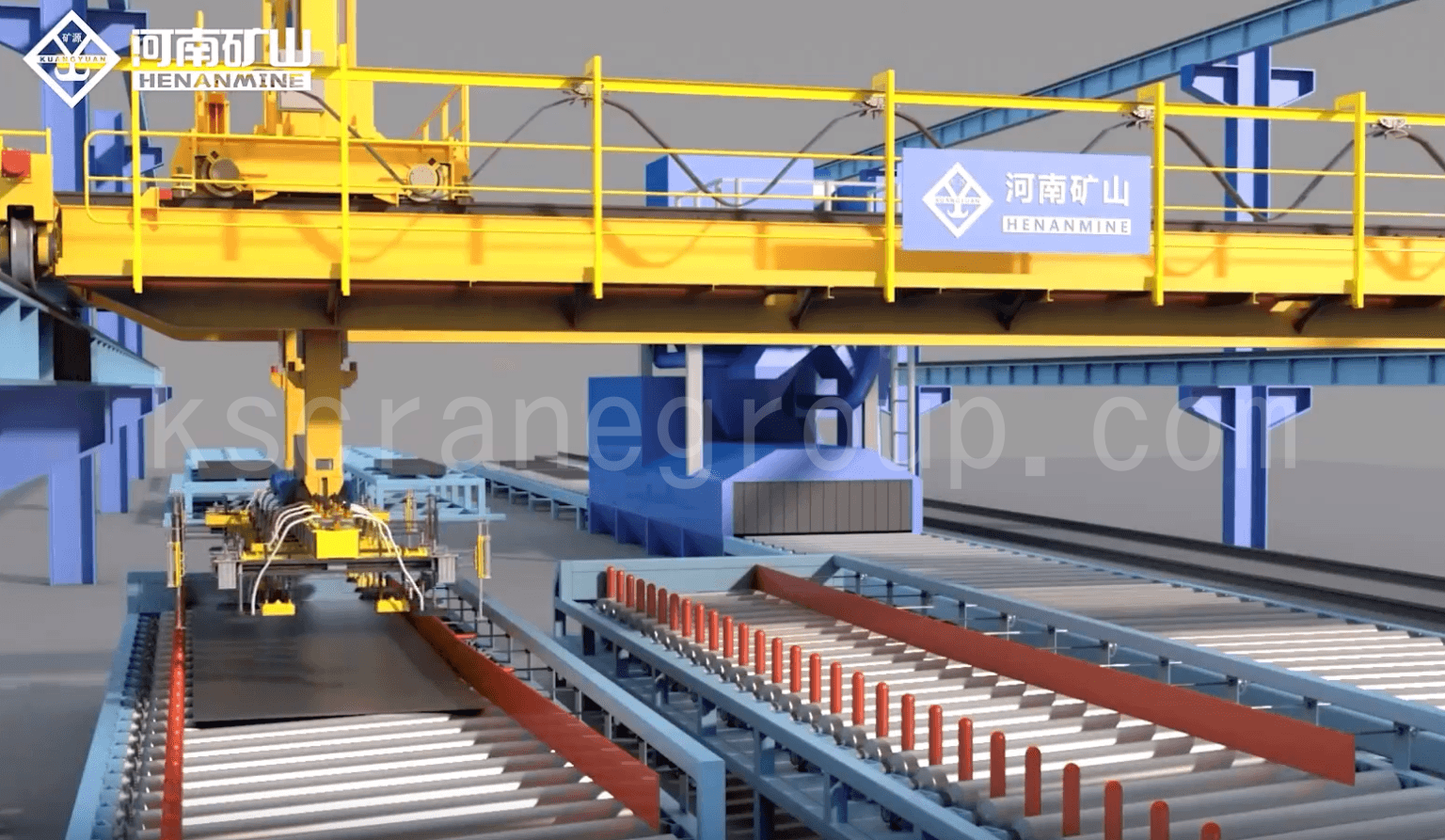 Automated Steel Plate Handling Overhead Crane - KSCRANE