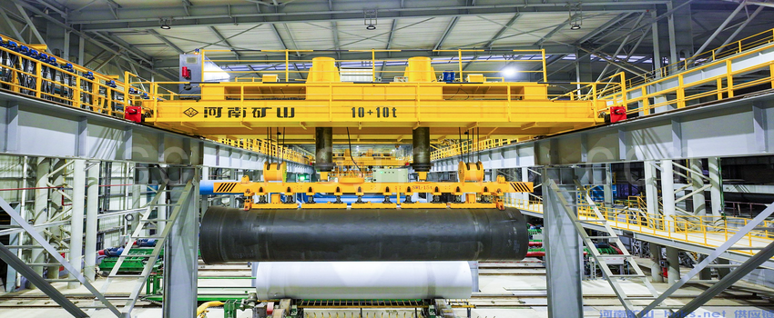 The 10+10T Automated Electromagnetic Overhead Crane With Lifting Beams ...